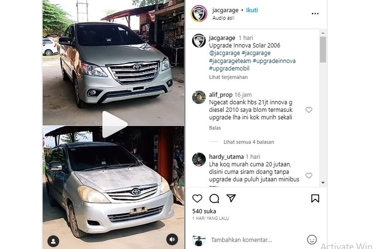 Harga Mulai 9 Juta Bikin Tampilan Innova Lawas Jadi Innova Barong