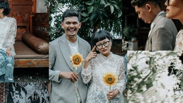 Busana Nikah Unik Aci Resti dan Shadu Rasjidi, Tampil Elegan dari Daur ...