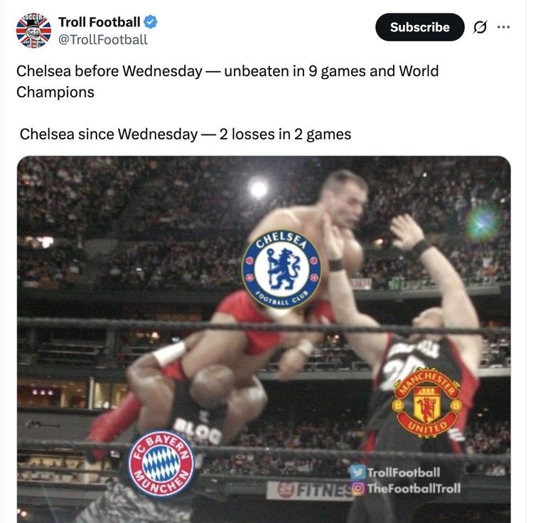 Meme Chelsea Juara Dunia tapi Tumbang dari Manchester United, Ramai di ...